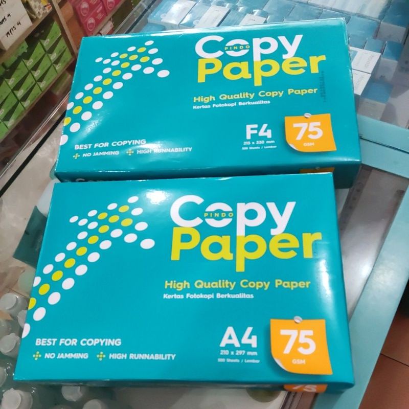 Jual Kertas HVS COPY PAPER 75GSM UKURAN A4/F4(PER 1RIM) ISI 500LEMBAR | Shopee Indonesia