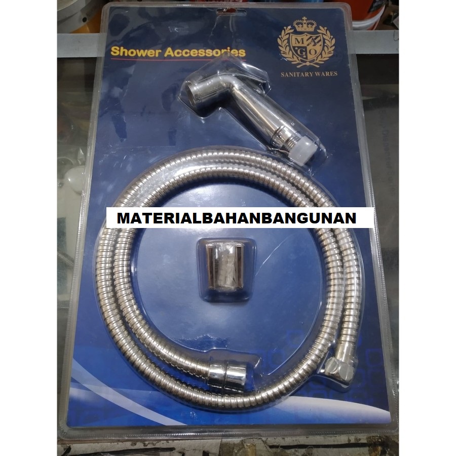 Jual Shower Bidet Selang Semprotan Toilet WC Closet duduk Alumunium ...