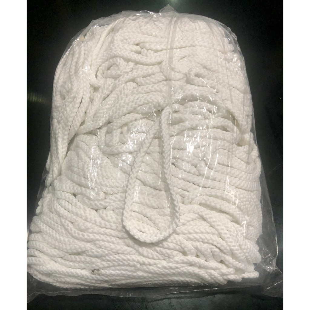 Jual Tali sumbu / tali kepang / tali polyester putih hitam warna 1kg ...