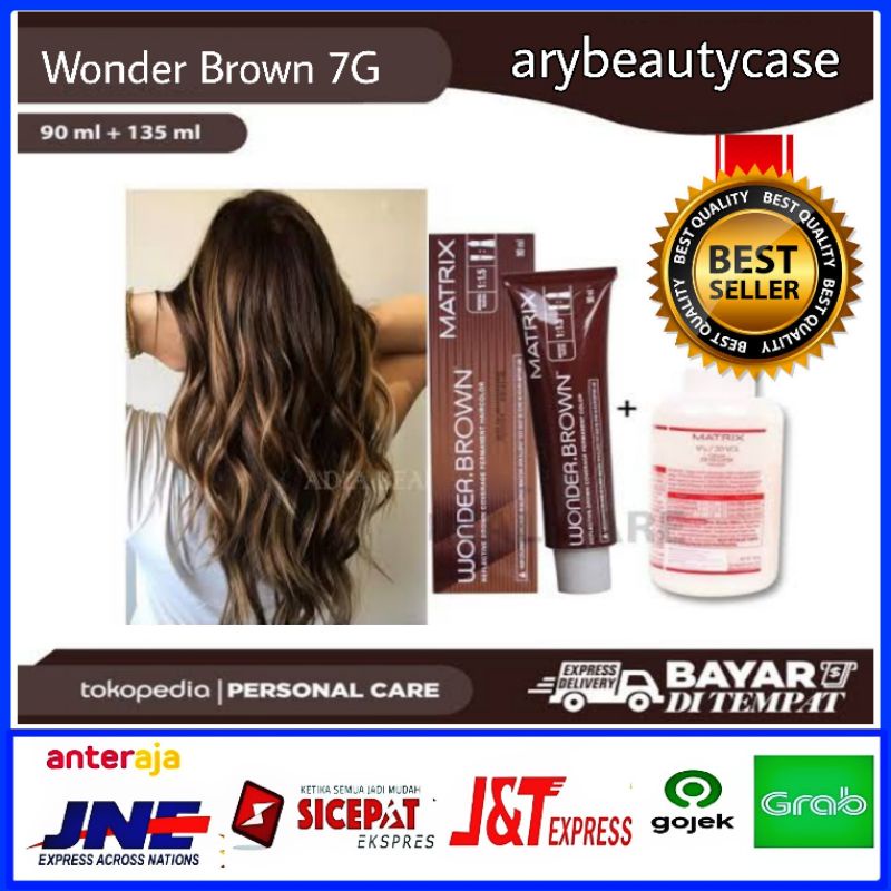 Jual Matrix wonder brown cat rambut pewarna rambut WB-7G + oxidant WB7G ...