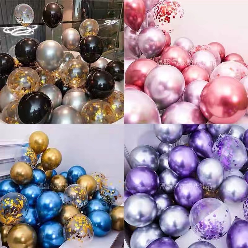 Jual Balon latex metalik chrome / metalic balloon chrome 10inch (isi 50 ...