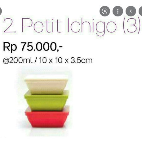 Jual Petit Ichigo Tupperware 200ml - Wadah Sambal / Saus Dimeja Putih ...