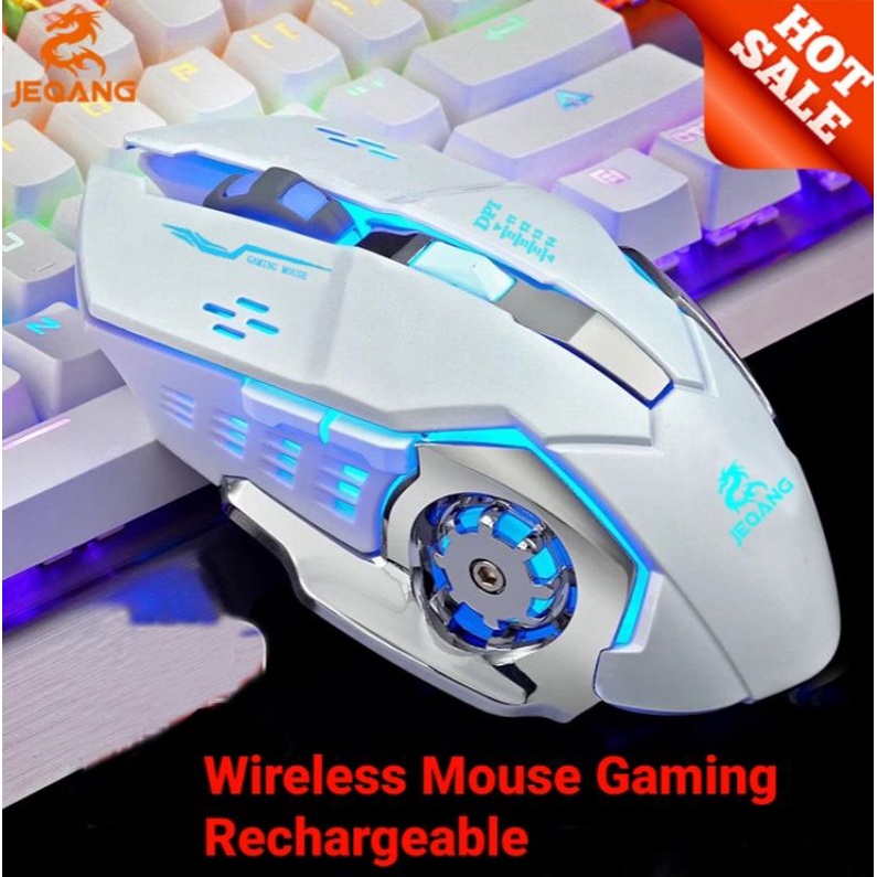 Jual Gaming Mouse Rechargeable Wireless Mouse Lampu Light RGB / Mouse ...