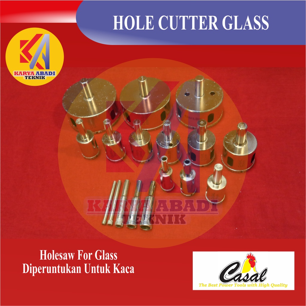 Jual Mata Bor Kaca - Hole Cutter Glass - CASAL (3 Varian) | Shopee ...