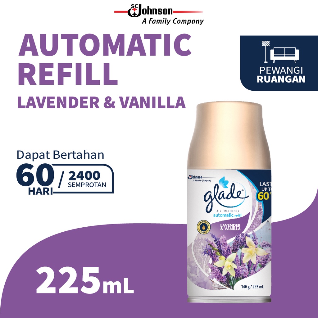 Jual Pengharum Ruangan Refill Glade Automatic Spray Lavender & Vanilla Refill 225 ml | Shopee ...