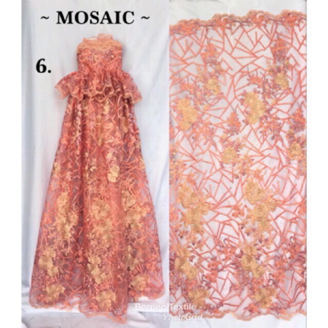 Jual MOSAIC (Glitter) Brokat Tulle Tile per 1/2meter = 50 cm = 0,5 m ...