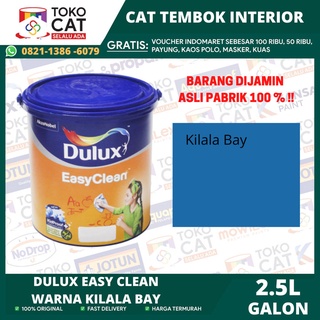 Jual CAT TEMBOK INTERIOR DULUX EASYCLEAN WARNA KILALA BAY 2.5L GALON ...