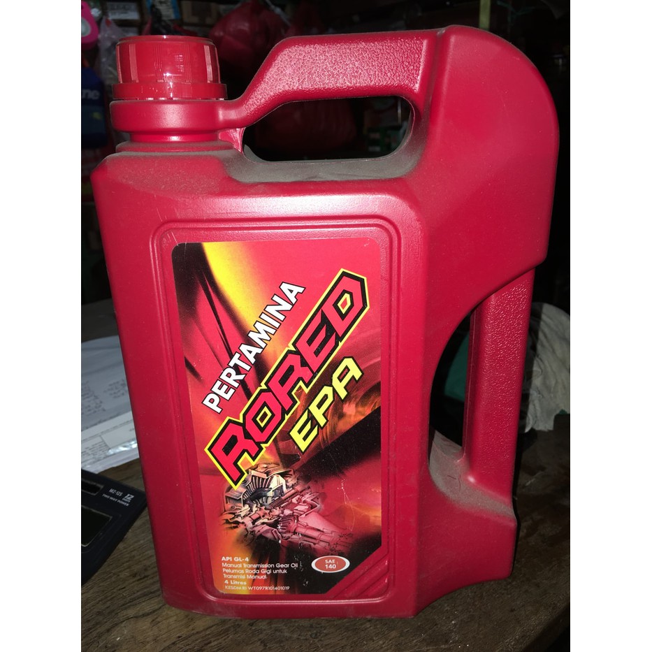 Jual 1 Galon Oli Transmisi Gardan Pertamina Rored EPA 140 (4 Liter ...