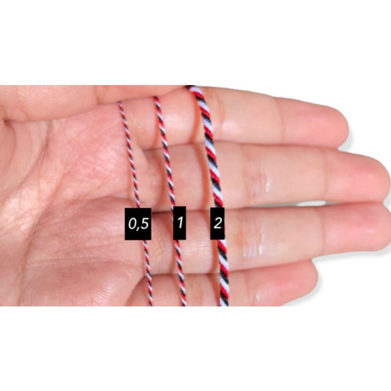 Jual tali Gelang Tridatu Bali tipis tebal panjang 40 cm (ikat sendiri ...