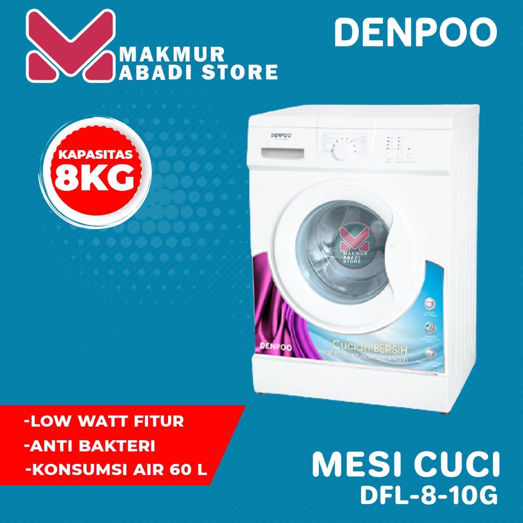 Jual Mesin Cuci Front Loading Denpoo DFL 8-10 ( 8KG) -DFL 1085 (9KG) | Shopee Indonesia