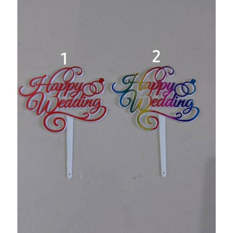 Jual cake topper happy wedding | Shopee Indonesia