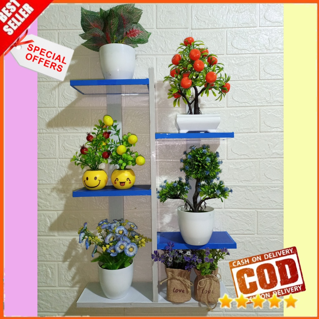 Jual Rak dinding tempel tembok minimalis hiasan rumah spesial biru ...