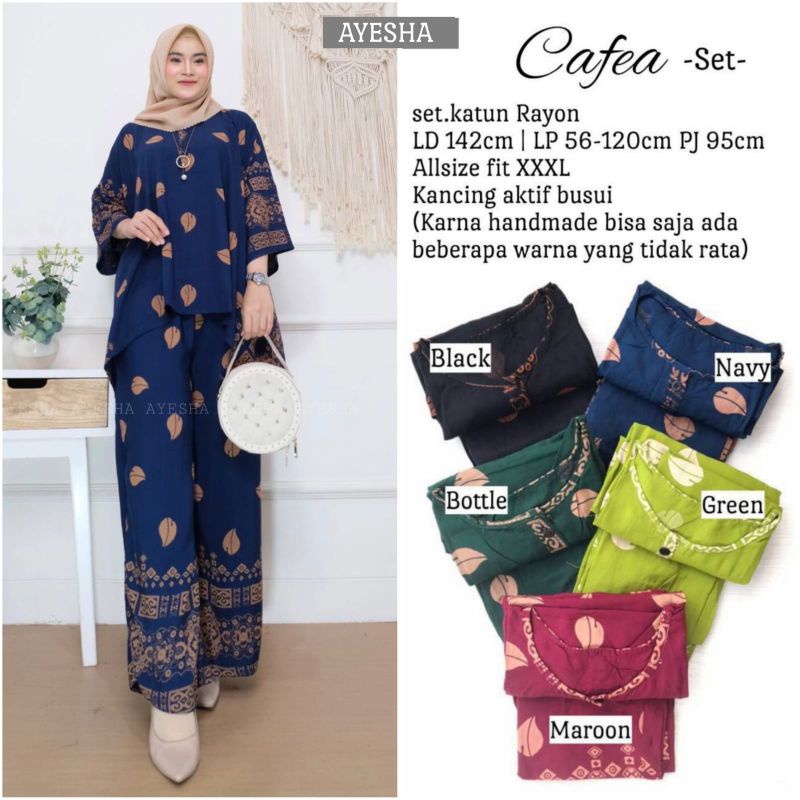 Jual CAFEA SET BAHAN RAYON GRADE A (AYESHA) | Shopee Indonesia