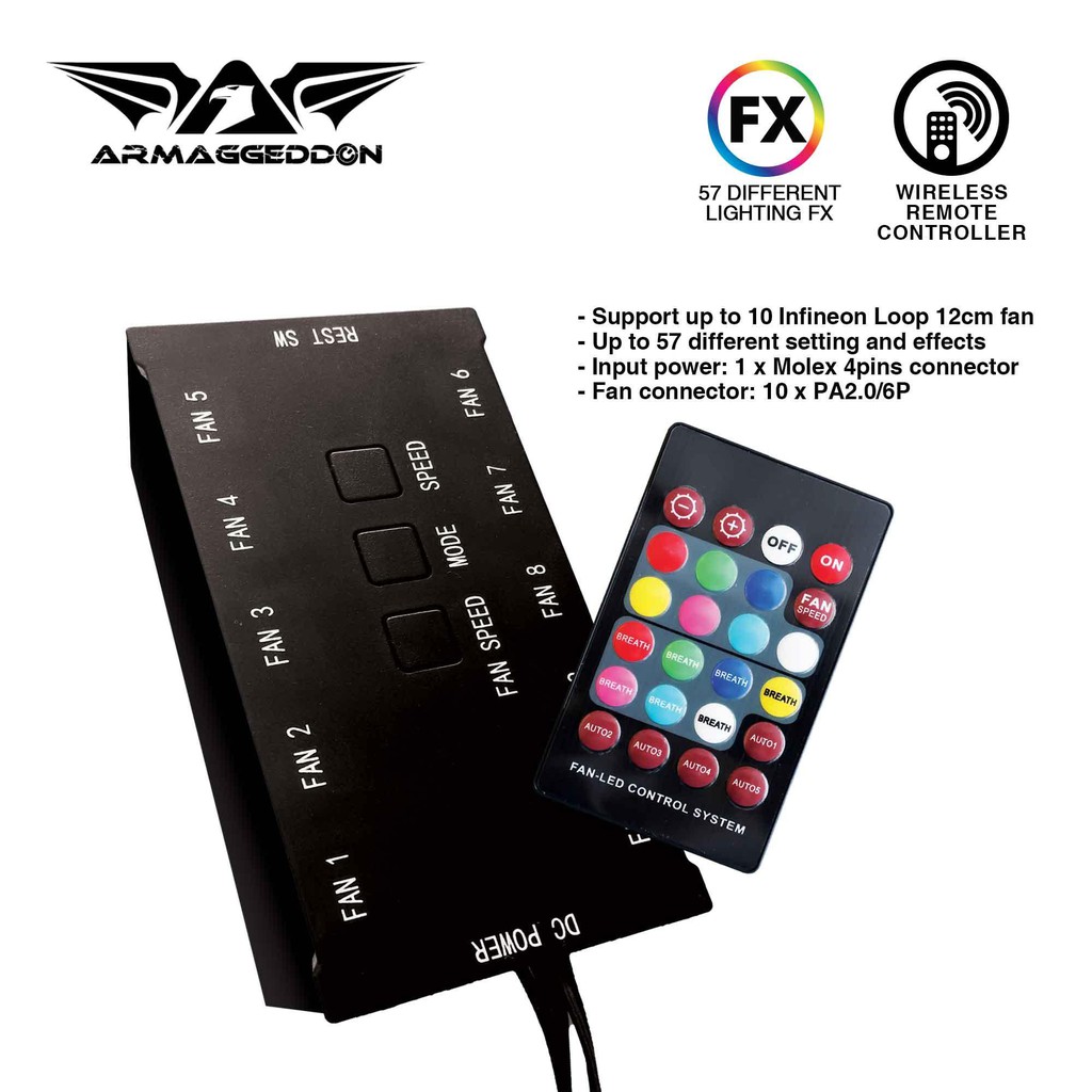 Jual Armaggeddon Remote Control Fan Infineon LOOP RGB | Shopee Indonesia