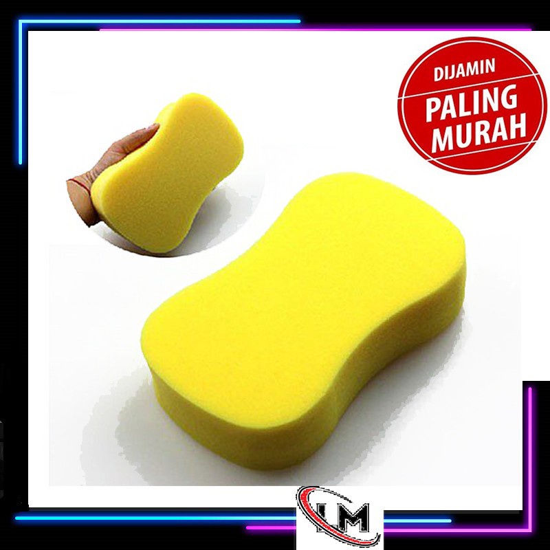 Jual Sponge Busa Cuci Mobil Motor Piring Kuning 8 Busa Foam Wash Tebal ...