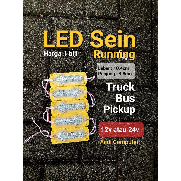Jual Lampu Variasi Sein Sen LED Running Runing Asesoris Panah Truck Trek Bis Bus Pickup Pikep ...