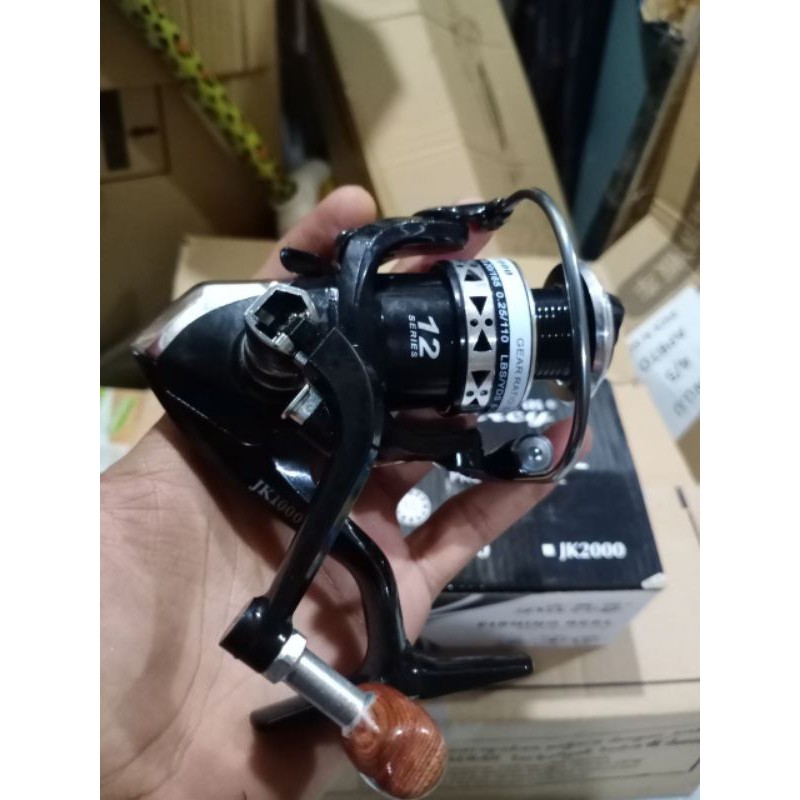 Jual Reel Pancing Spinning Size JK1000 12 BB Interchangeable Handle 5.5 ...