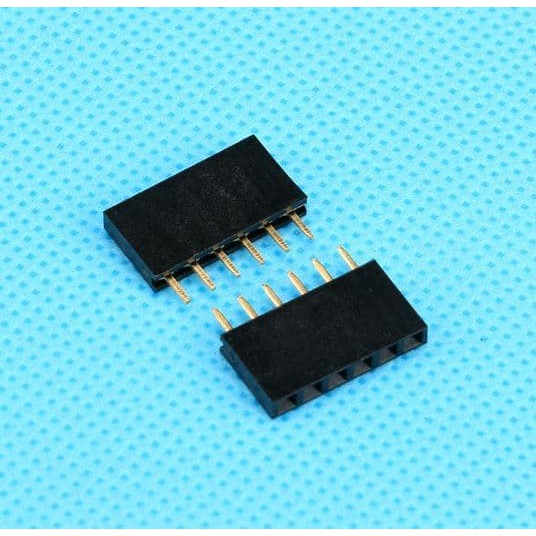 Jual Header Female 1X6 Pin p 6p 2.54mm single Row lurus 1x6p 1 x 6 pcb ...