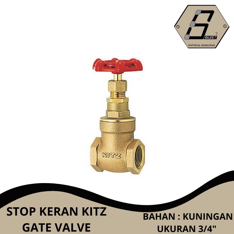 Jual STOP KERAN KITZ KUNINGAN, 3/4", GATE VALVE | Shopee Indonesia