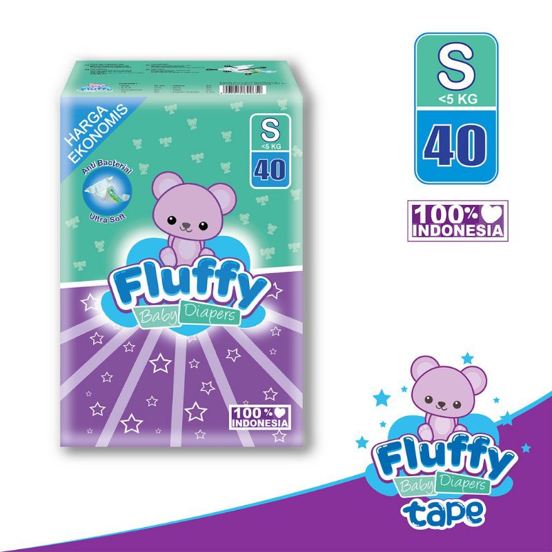 Jual Fluffy Diaper (Popok Tipe Perekat) S40/M36 | Shopee Indonesia