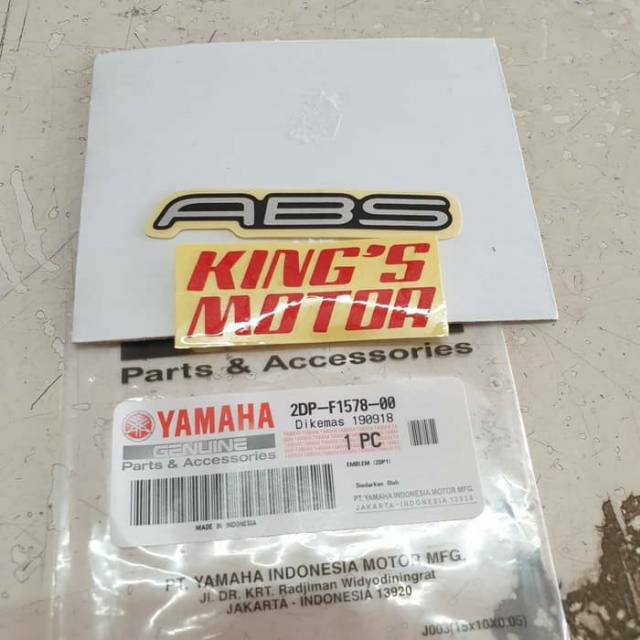 Jual STIKER ABS, STICKER ABS, EMBLEM ABS ASLI YAMAHA | Shopee Indonesia