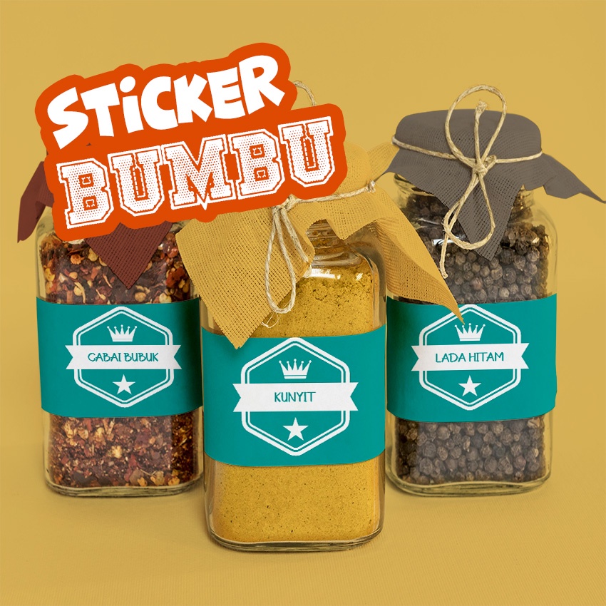 Jual stiker bumbu dapur | stiker bumbu | stiker garam | sticker 0012 ...