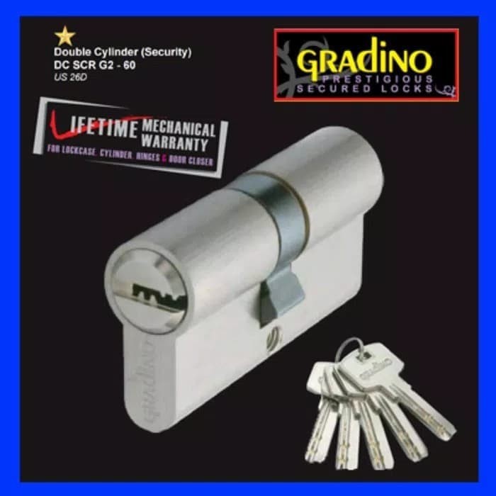 Jual GRADINO - SILINDER KUNCI/DOUBLE CYLINDER LOCK GRADINO DC SCR G2 ...