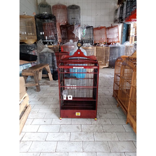 Jual sangkar /kandang kotak oriq no1 warna coklat (grab) | Shopee Indonesia