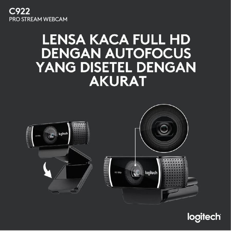 Jual WEBCAM LOGITECH C922 HD 1080P PRO STREAM CAMERA | Shopee Indonesia