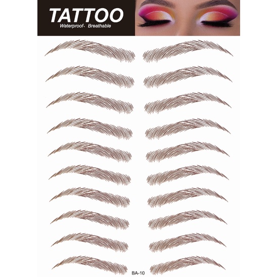 Jual Sticker Tato alis temporer - tato sulam alis sticker stiker 4D ...