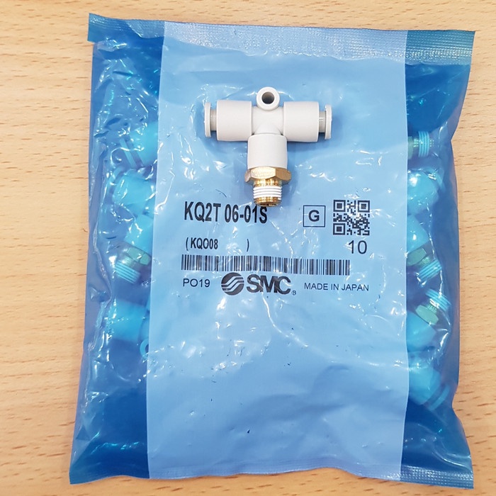 Jual KQ2T06-01S SMC Fitting Nipple Nepel TEE T KQ2T KQ2T06-01 6mm X 1/8 ...