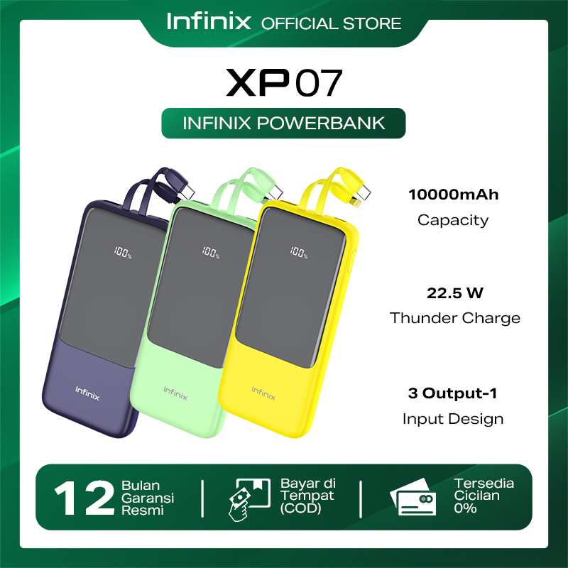 Jual Infinix Power Bank XP07 - 10000mAh Two Way Super Fast Charging ...