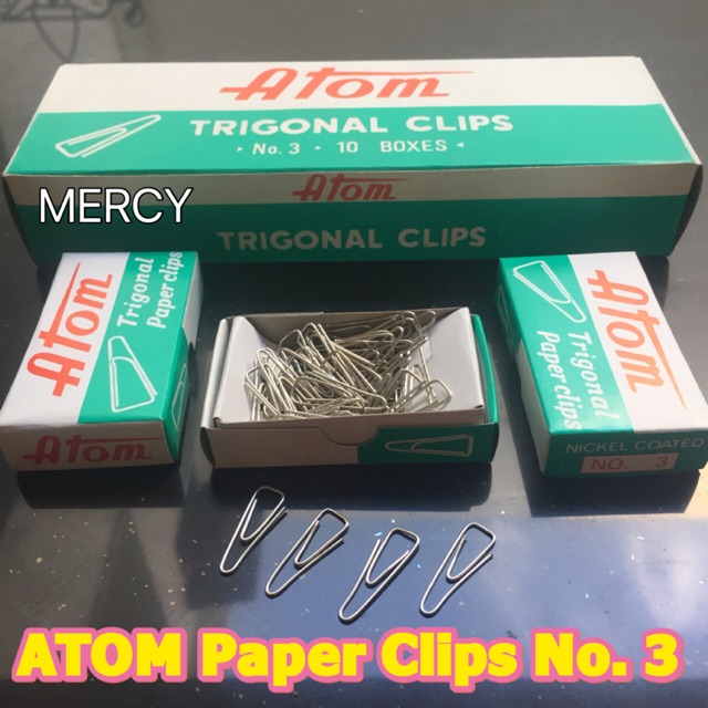 Jual Paper Clips Atom No. 3 Trigonal Clip Klip kertas | Shopee Indonesia