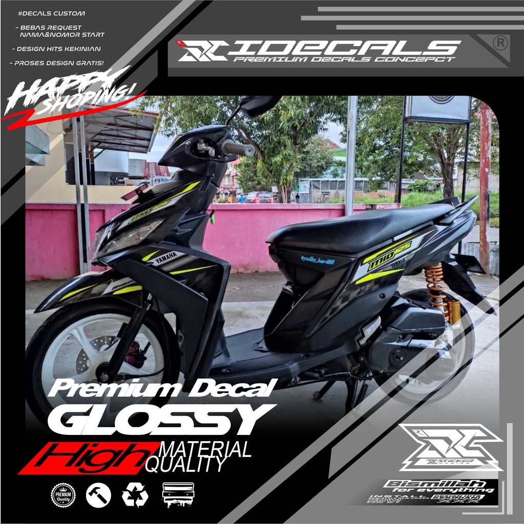 Jual is 00192 sticker decals fullbody yamaha mio m3 tema desain racing ...