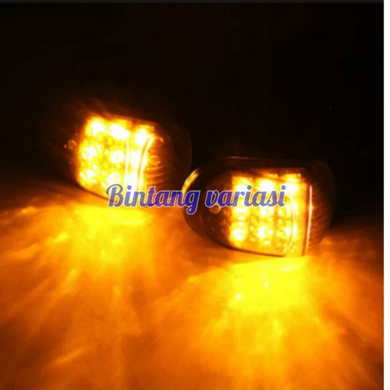 Jual LAMPU SEIN TEMPEL LED OVAL UNIVERSAL SEMUA MOTOR SEN FAIRING SEIN SEN TEMPEL OVAL BESAR D ...