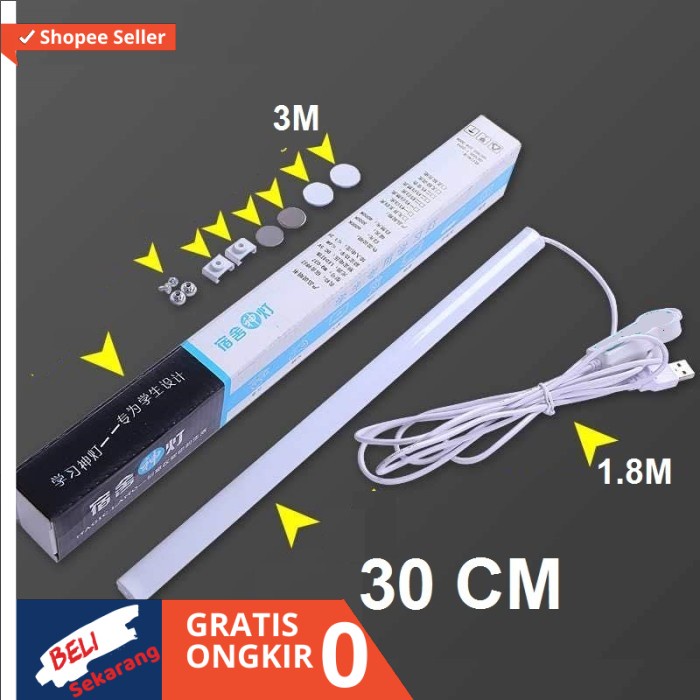 Jual Lampu Neon USB Strip LED Belajar Kerja Rumah Dapur Meja Tabung ...