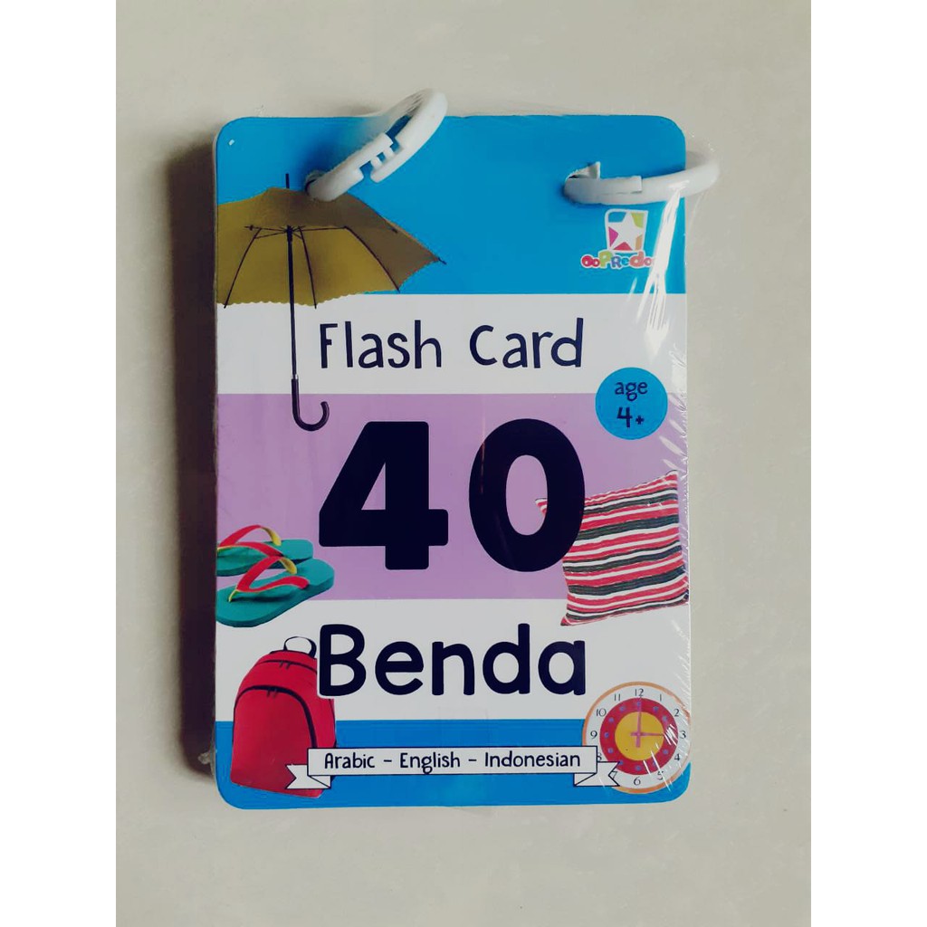 Jual FLASH CARD 40 Benda Trilingual (Arabic - English - Indonesian ...