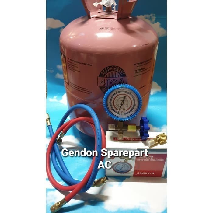 Jual Paket Isi Pr3on R410 5kg tabung besar manifold 500 psi | Shopee ...