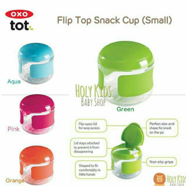 Jual OXO TOT Small Flip-Top Snack Cup TEMPAT SNACK KECIL JAJAN MAKANAN ...
