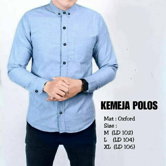 Jual Kemeja polos lis / kemeja formal / kemeja pria formal / kemeja ...