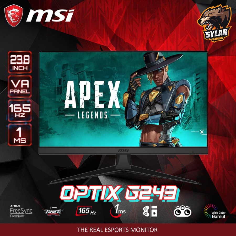 Jual MSI Optix G243 24 Inch 165Hz 1ms VA FHD FreeSync Gaming Monitor ...