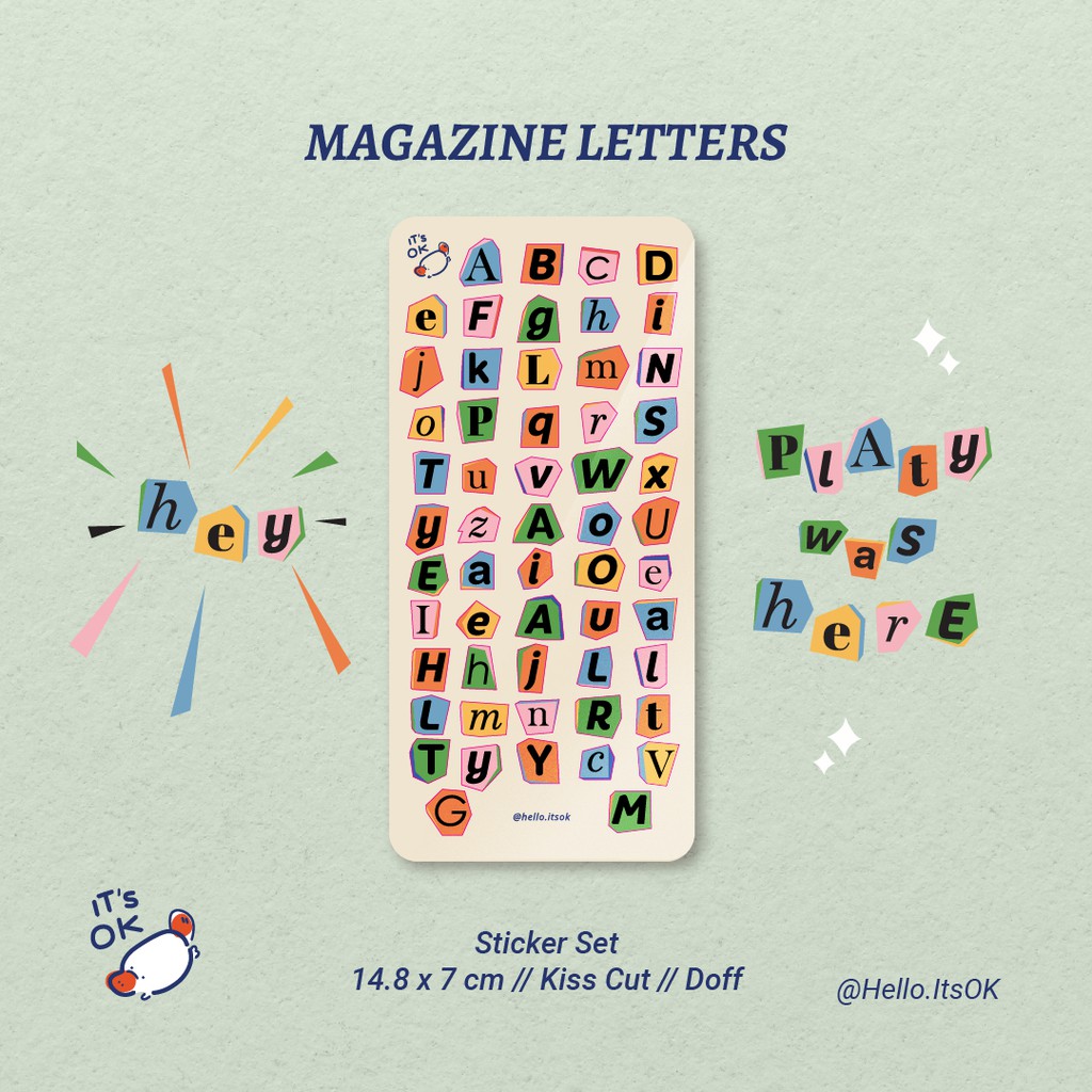 Jual Magazine Letters Sticker Set | Shopee Indonesia