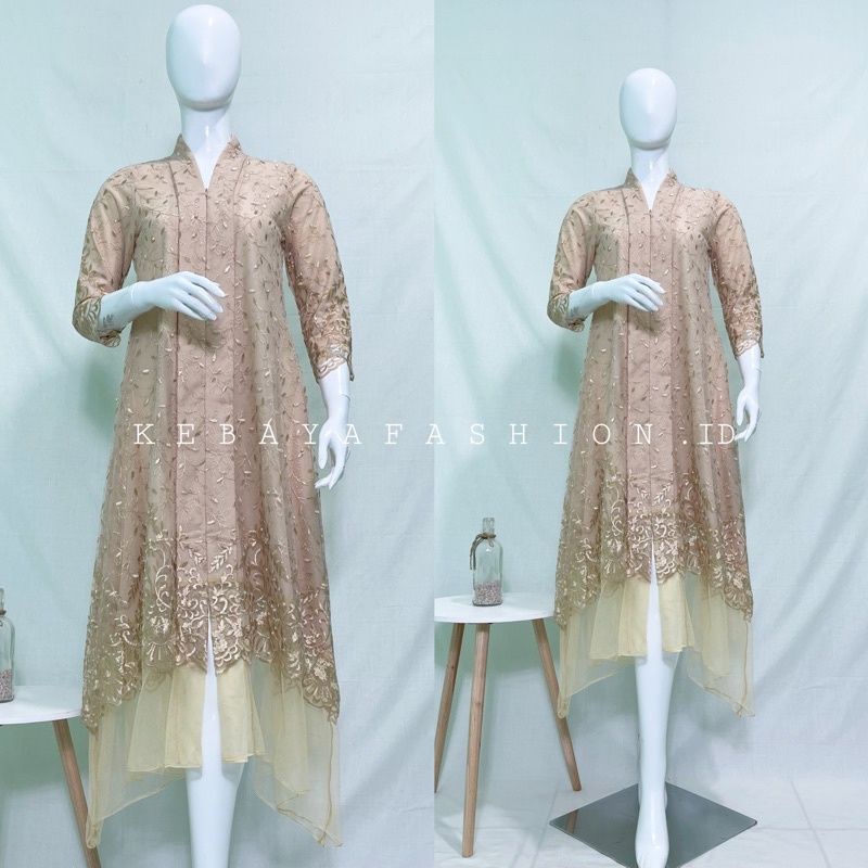 Jual Dress midi / Dress brokat / dress modern / Dress kondangan / dress ...