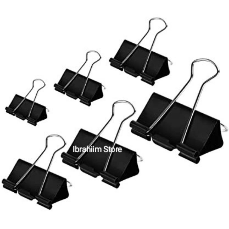 Jual (ECER) BINDER CLIP BESAR HITAM MURAH | Shopee Indonesia