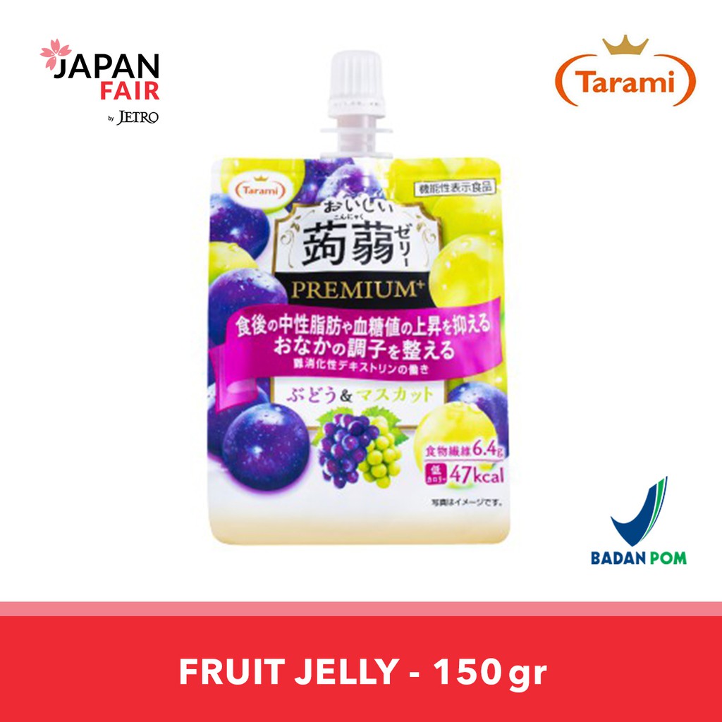 Jual Jelly Tarami Oishii Konjac Premium Grape & Muscat Jeli Jepang rasa anggur 150gr | Shopee ...