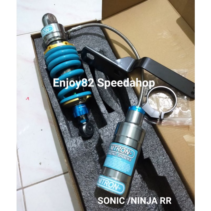Jual Shockbreaker Monoshock Tabung pisah Copy Nitron ninja RR 150 plus Breket dumper clik fungsi ...