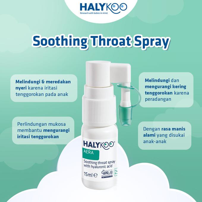 Jual Halykoo Soothing Throat spray with hyaluronic Acid - 2+ Years ...