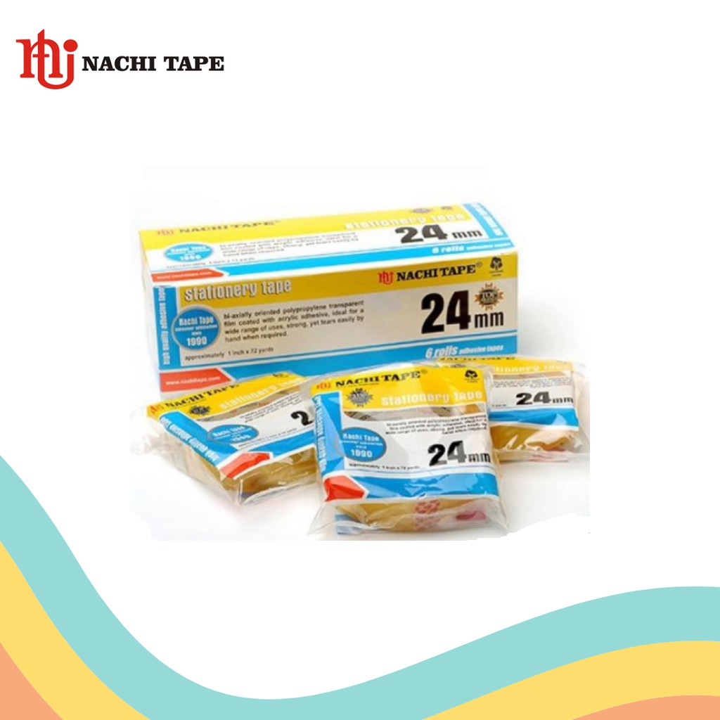 Jual ISOLASI NACHI KUNING 24 MM x 72 YARD (1 PCS) | Shopee Indonesia