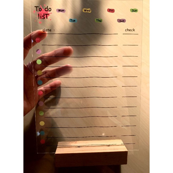 Jual akrilik to do list akrilik plan acrylic planner monthly planner ...