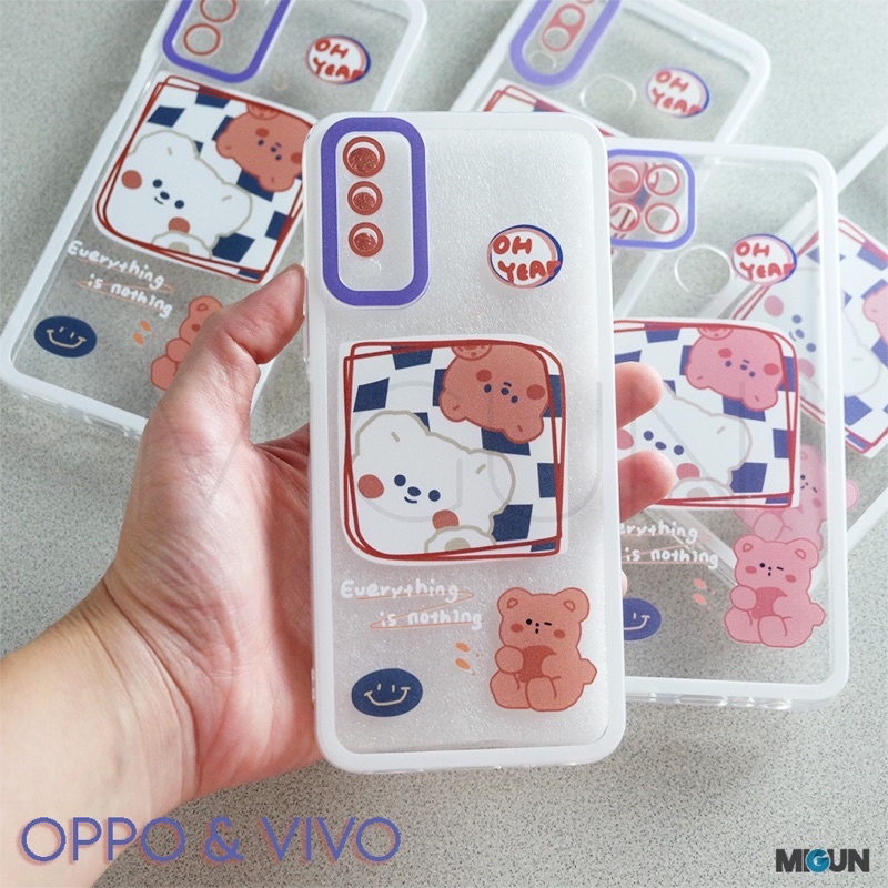Jual New! CHUBBY BEAR Case For OPPO REALME VIVO A12 A5S A11K A7 A3S C1 A53 A54 A15 A16 A1K C2 ...